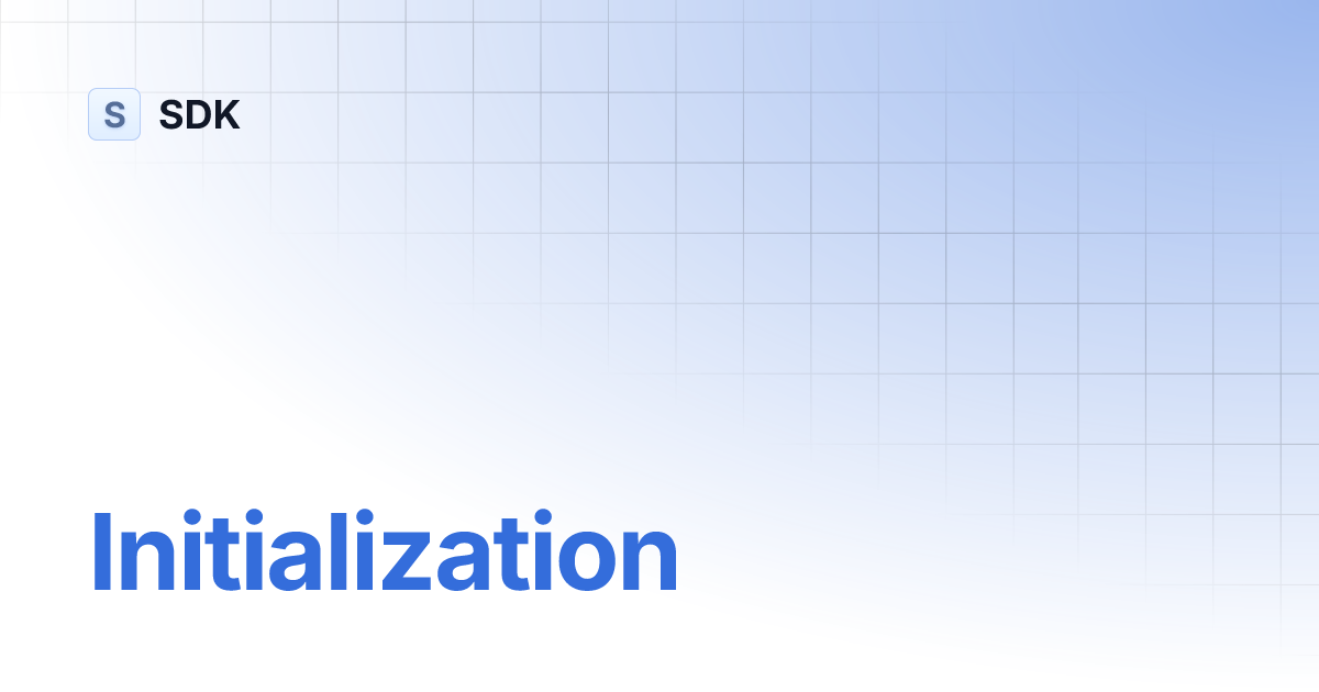 Initialization | SDK